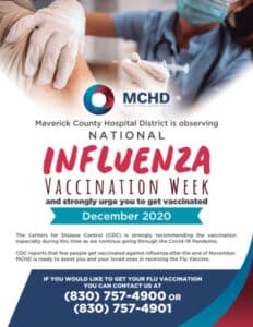 National Influenza Vaccination Week - Maverick County Hospital District